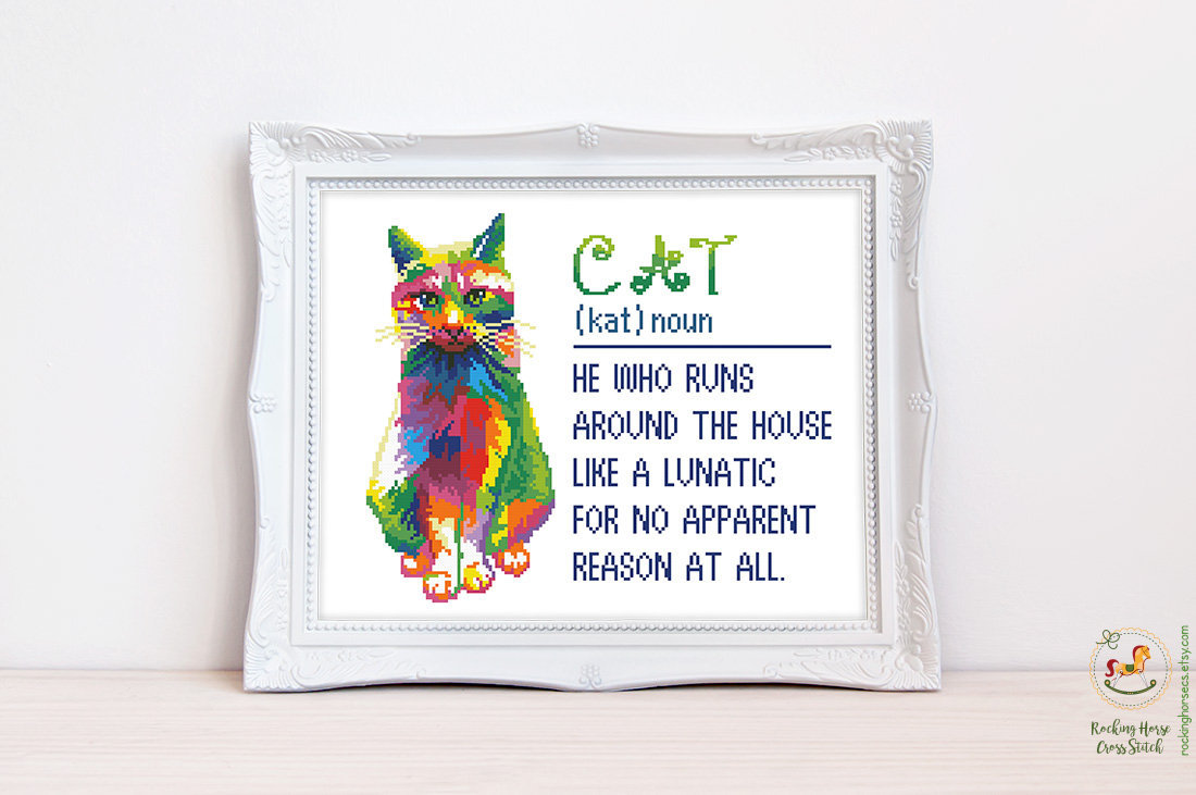 Cat Approval Cross Stitch - Etsy