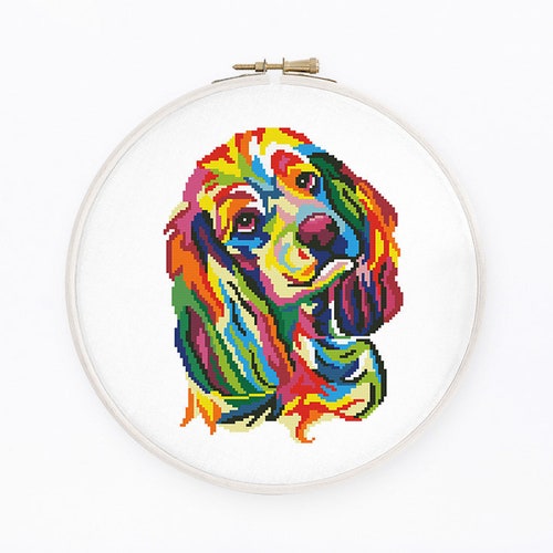 Cocker Spaniel Cross Stitch Pattern 2 Instant PDF Download - Etsy