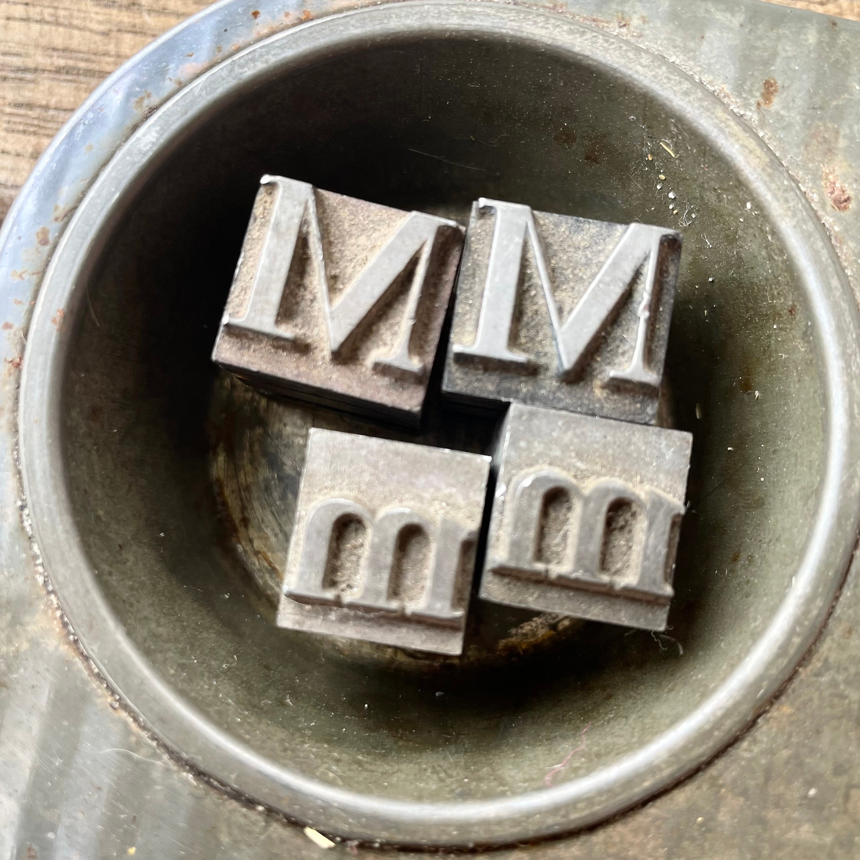 Metal Letterpress Letter M - Etsy