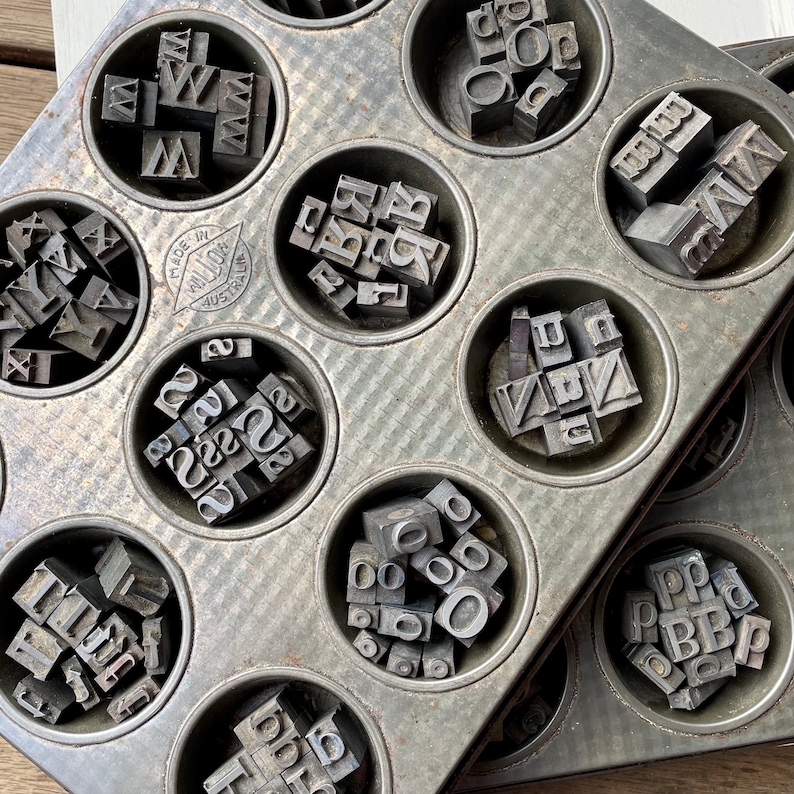 Metal Letterpress Letter M - Etsy