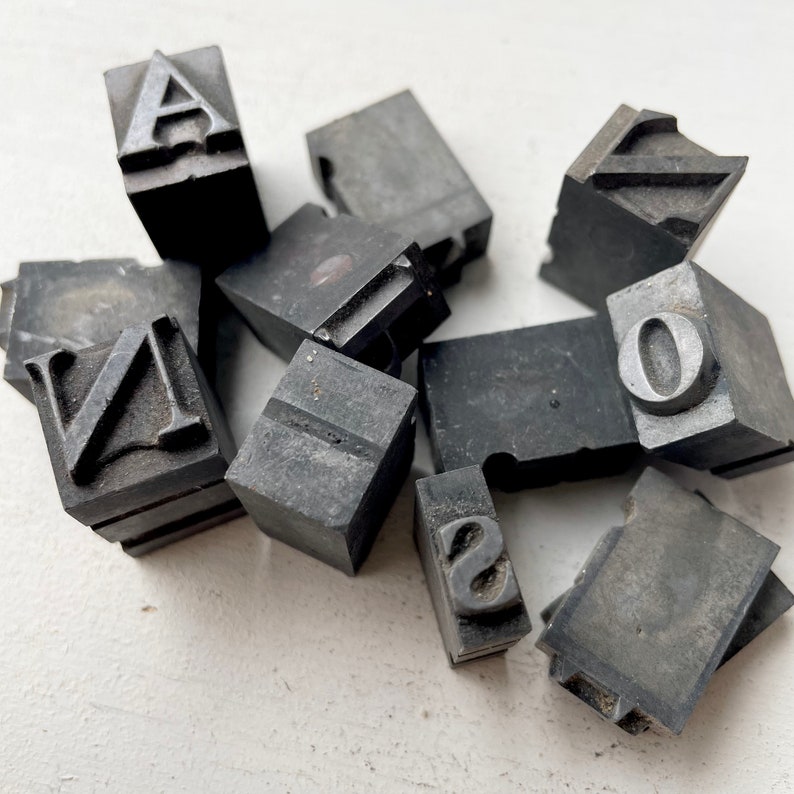 Metal Letterpress Letter M - Etsy