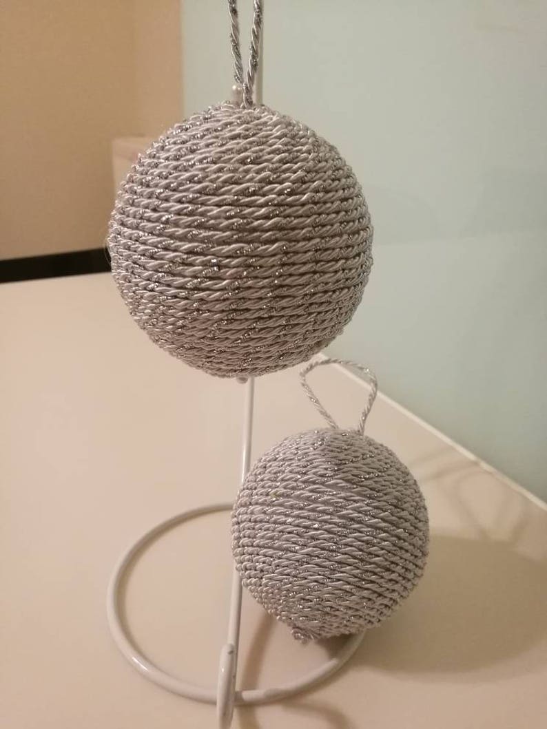 Three wire cord rope ornament in sets of 3 or individually | Etsy