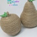 Rustic Fall Decor, Rope Apples and Pears, Teacher's Gift Idea, Fall ...