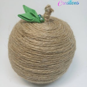 Rustic Fall Decor, Rope Apples and Pears, Teacher's Gift Idea, Fall ...