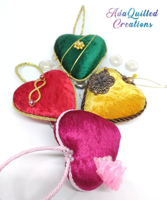 Velvet Hearts Sold as a Set or Individually Valentine's | Etsy