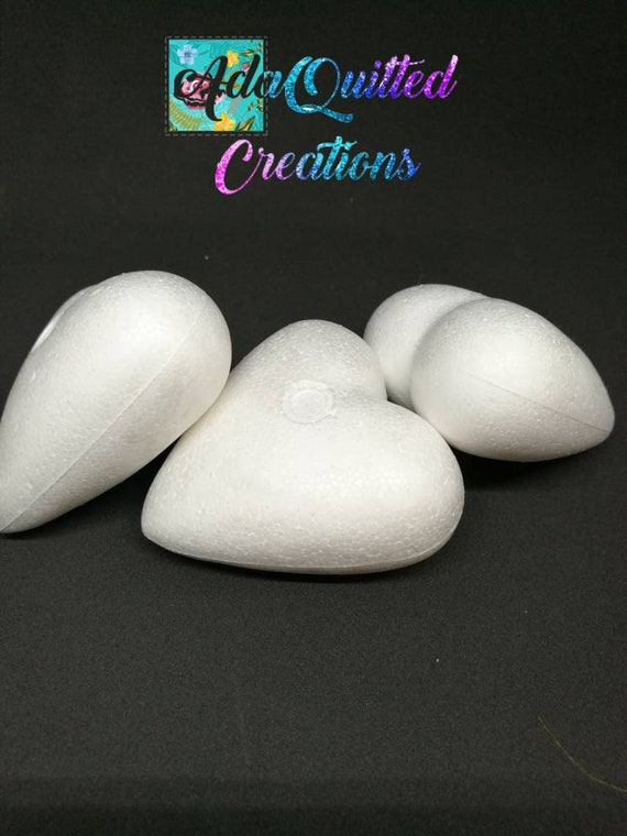 Mini Styrofoam Hearts in Sets of 6 or Sets of 12 7 Cm - Etsy