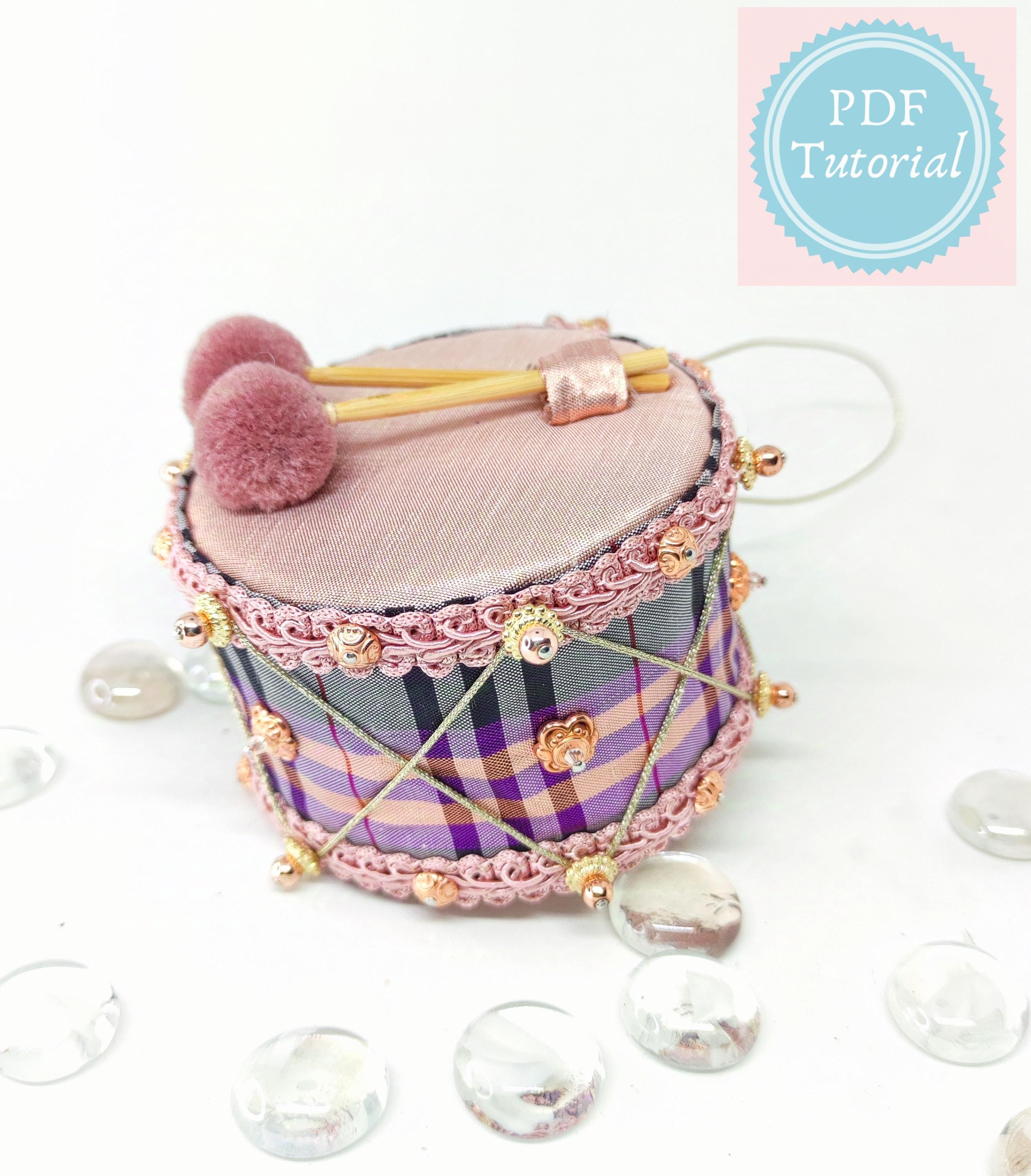 Little Drum Ornament Tutorial, No Sew Quilted Pattern (PDF File) - Etsy