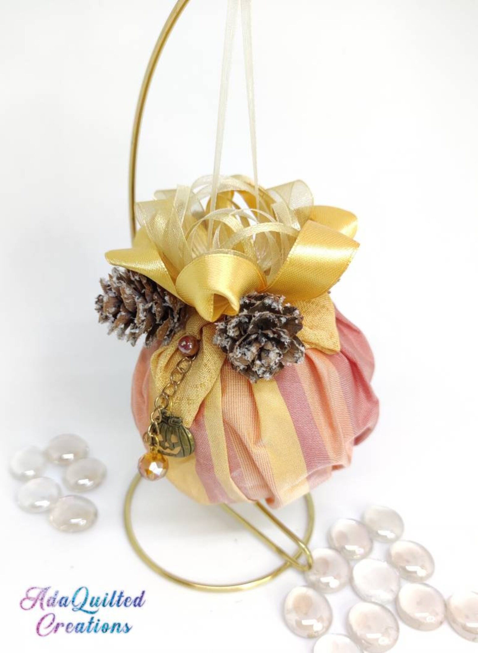 Fall decor pinwheel fall tree ornament luxurious quilted | Etsy