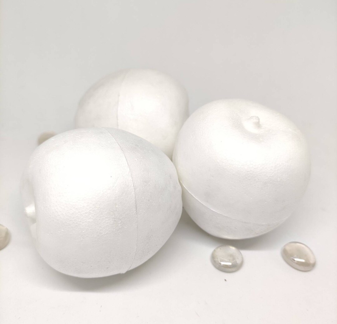 3'' Styrofoam Apples in Sets of Six, 8cm (3.15") Styrofoam Apples ...