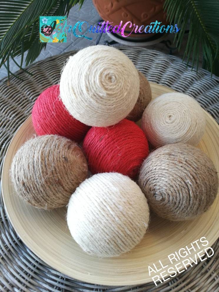 Rustic Decor Rope Ball in Sets of Three or Individual - Etsy