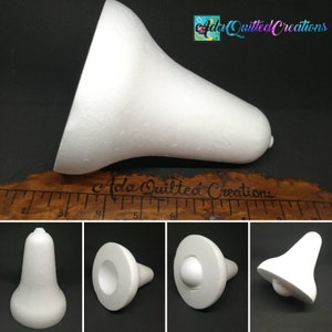 Styrofoam Bells, Four Different Sizes Polystyrene Bells 8cm 9cm 11cm ...