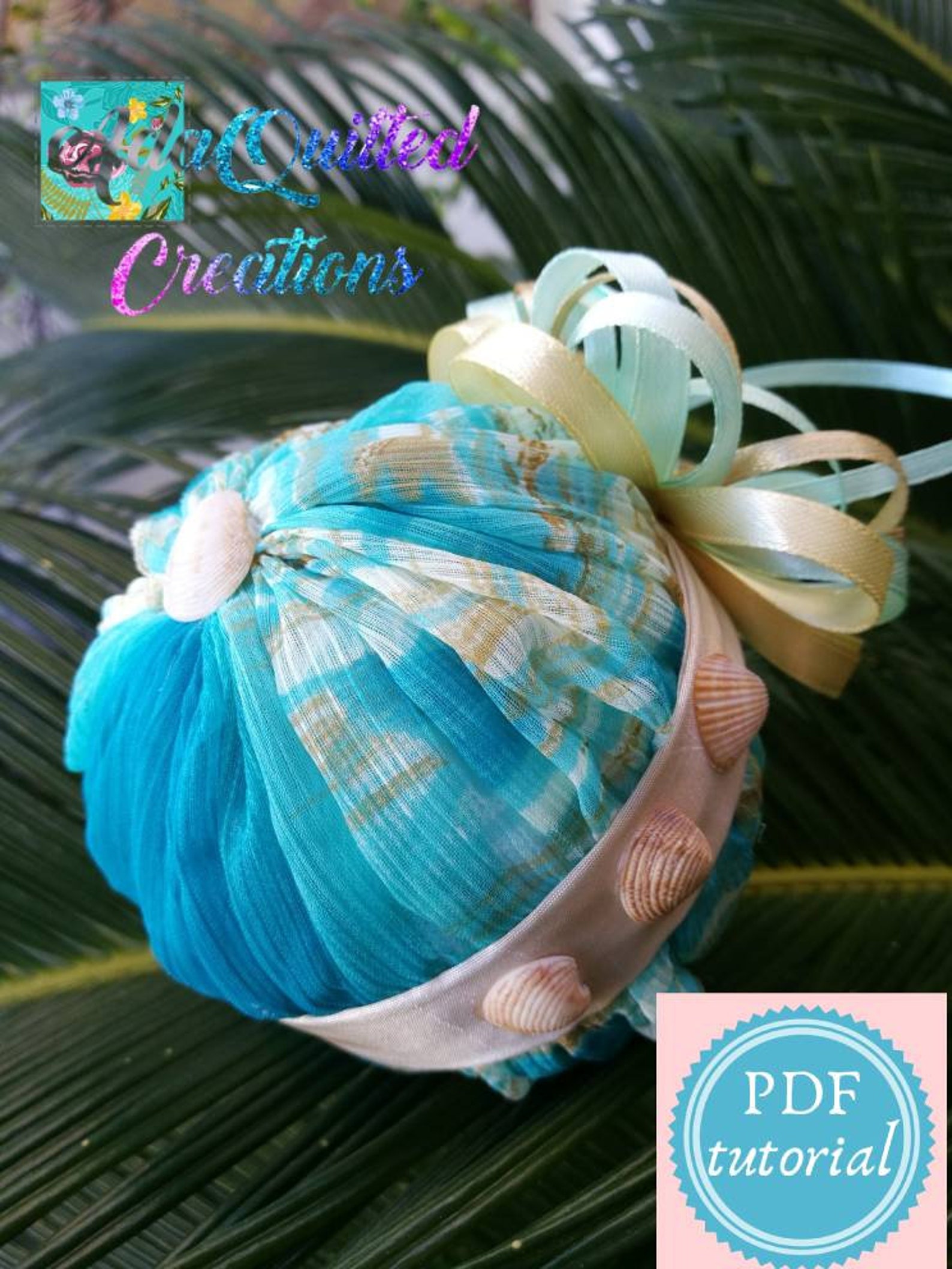 TUTORIAL, Draped Ball Quilted Ornament Pattern, Original Design No Sew ...