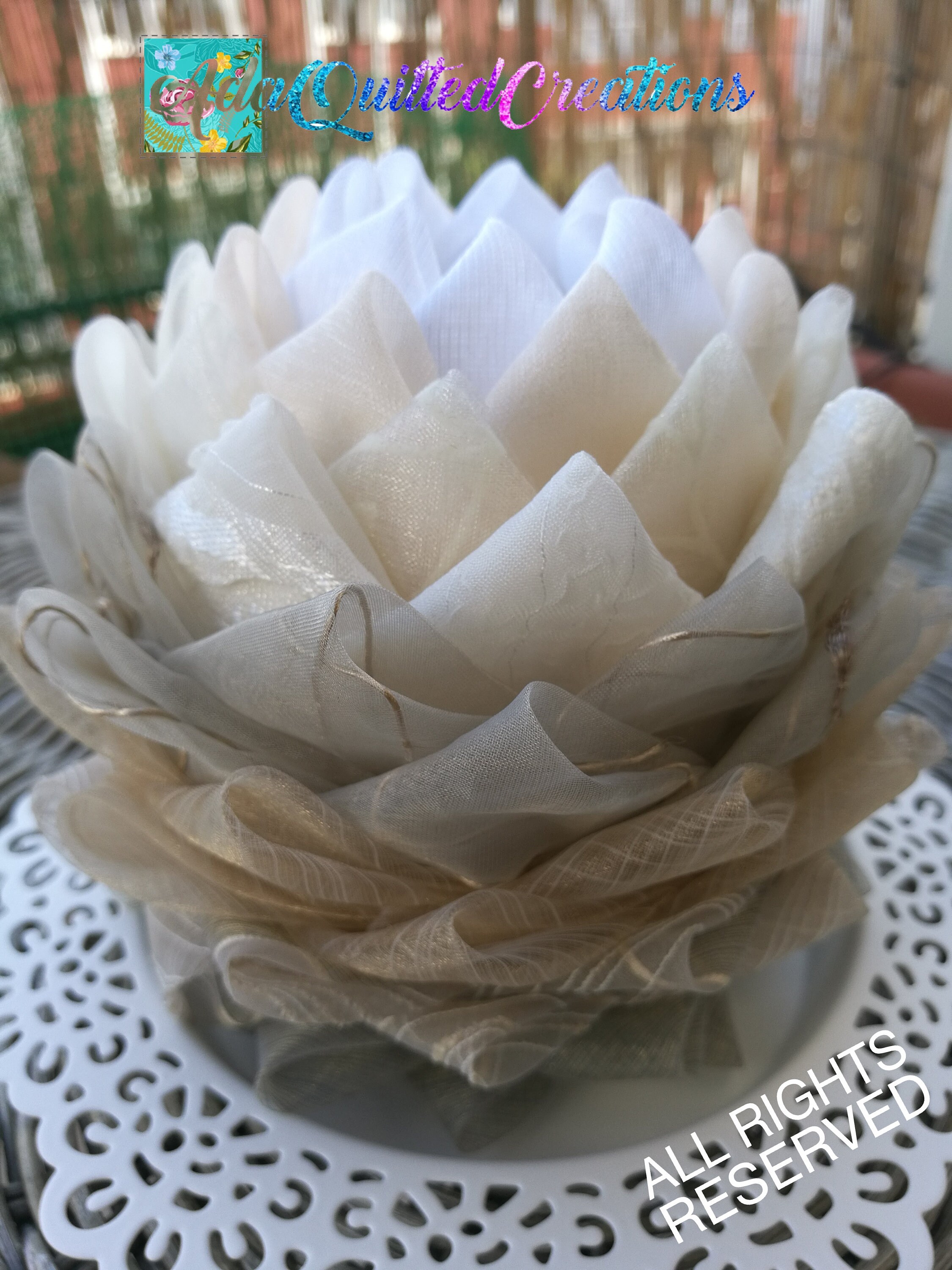 Quilted Lotus Flower Tutorial, No Sew Fabric Water Lily (PDF Pattern ...