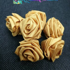 Fabric Roses in Sets of Six, Fabric Flowers, Small Handmade Roses 1 ...
