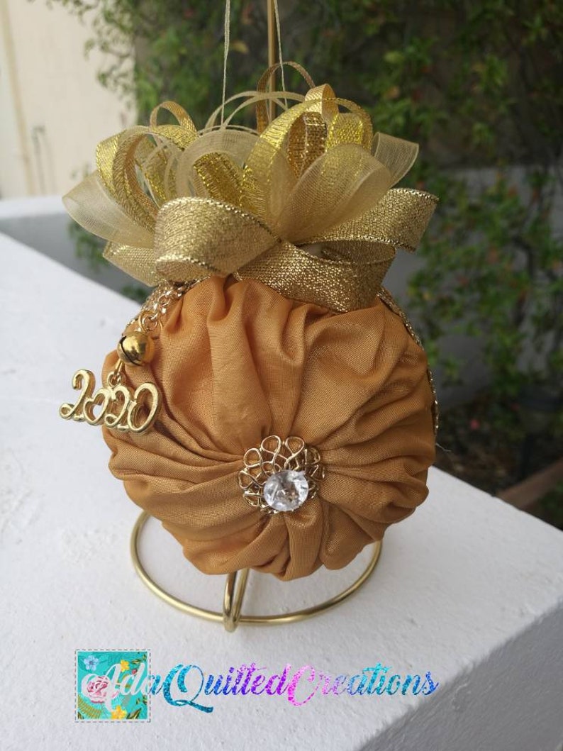 TUTORIAL, Draped Ball Quilted Ornament Pattern, Original Design No Sew ...