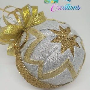 TUTORIAL, Basic Quilted Star Ball Pattern, No Sew Quilted Ornament ...