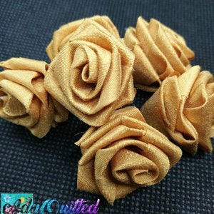Fabric Roses in Sets of Six, Fabric Flowers, Small Handmade Roses 1 ...