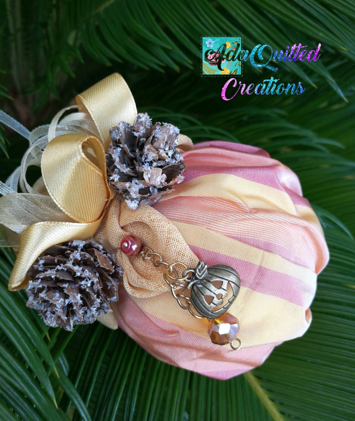 Fall Decor Pinwheel Fall Tree Ornament Luxurious Quilted - Etsy