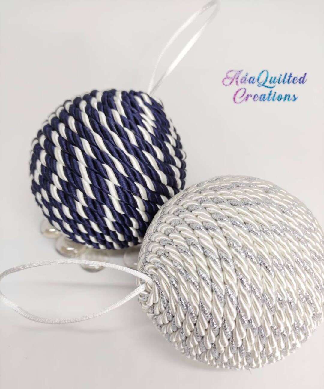Three Wire Cord Rope Ornament in Sets of 3 or Individually, Christmas ...
