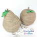 Rustic Fall Decor, Rope Apples and Pears, Teacher's Gift Idea, Fall ...