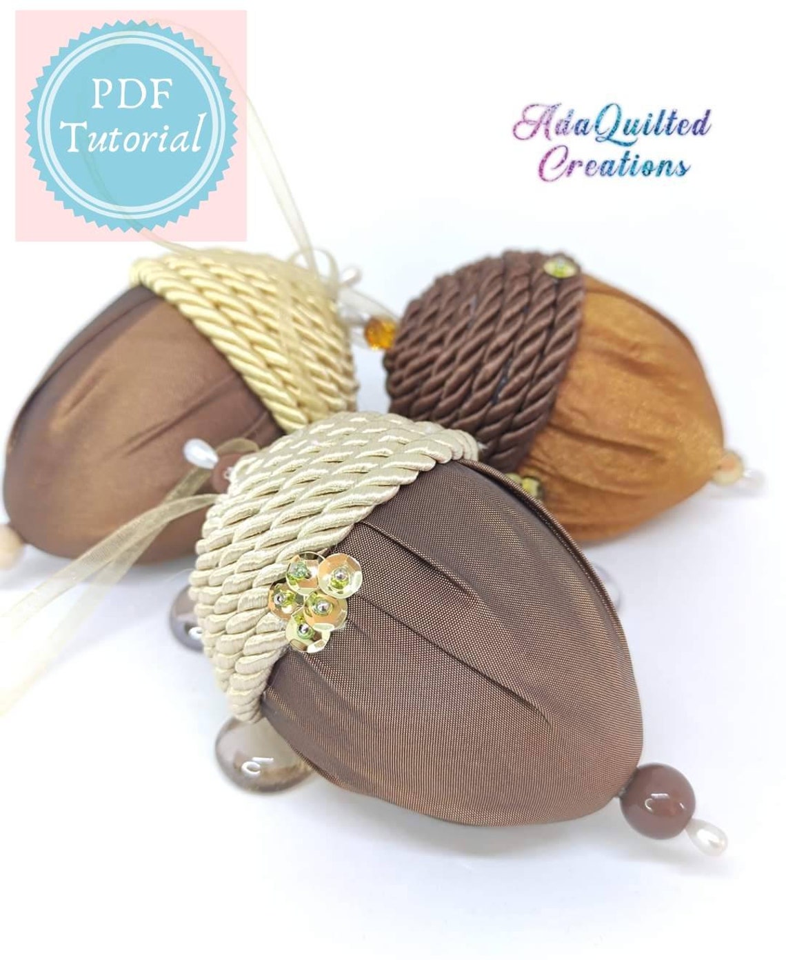 TUTORIAL Acorn Pattern Pdf File No Sew Quilted Acorn - Etsy