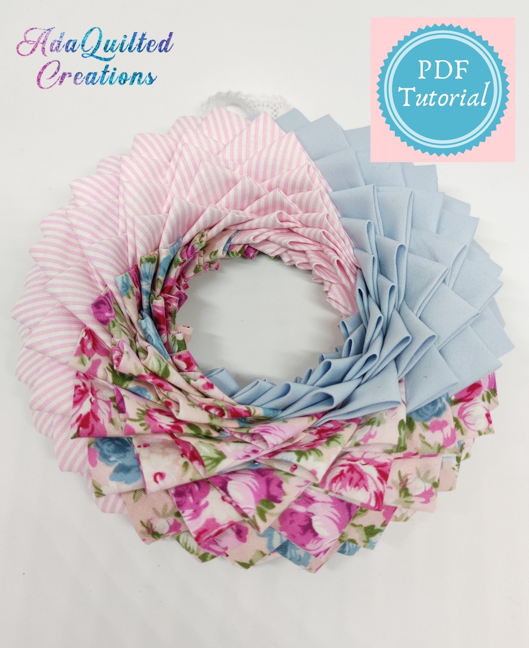 TUTORIAL, Swirl Wreath Pattern Pdf File, No Sew Quilted Wreath Tutorial ...