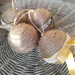 Rustic Decor Rope Ball, in Sets of Three or Individual, Coastal Home ...