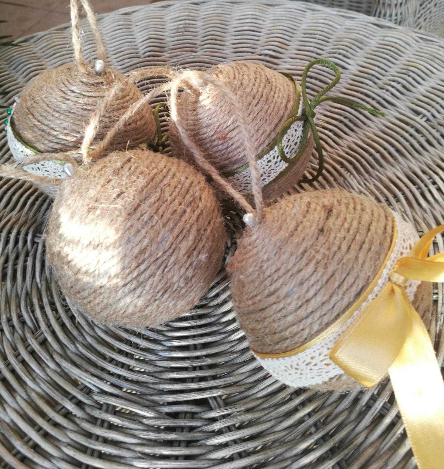 Rustic Decor Rope Ball in Sets of Three or Individual - Etsy