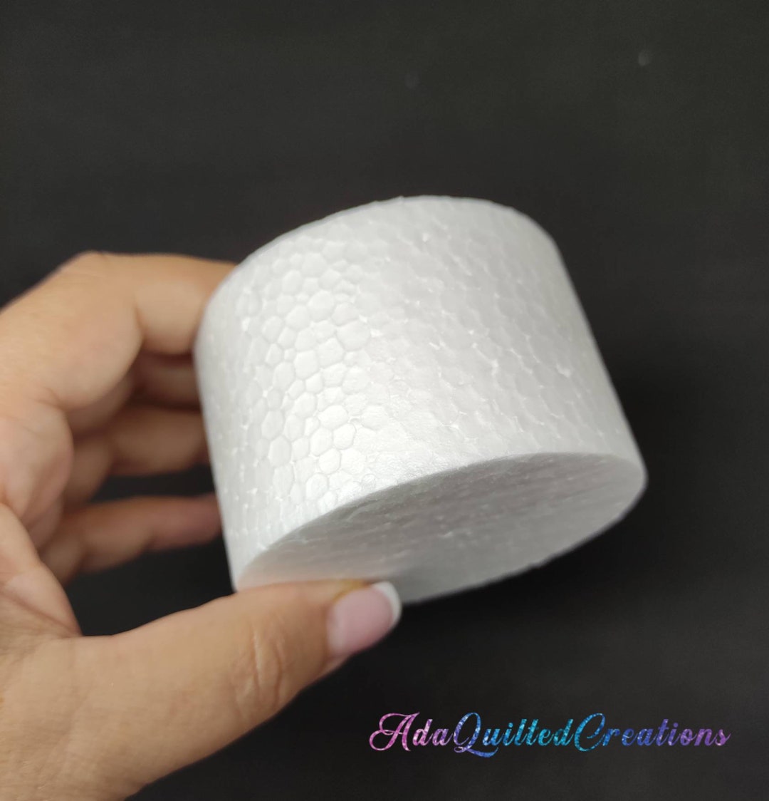 Styrofoam Cylinder Slices, Diameter 8 Cm (3"), Height 5cm (2"), Soft ...