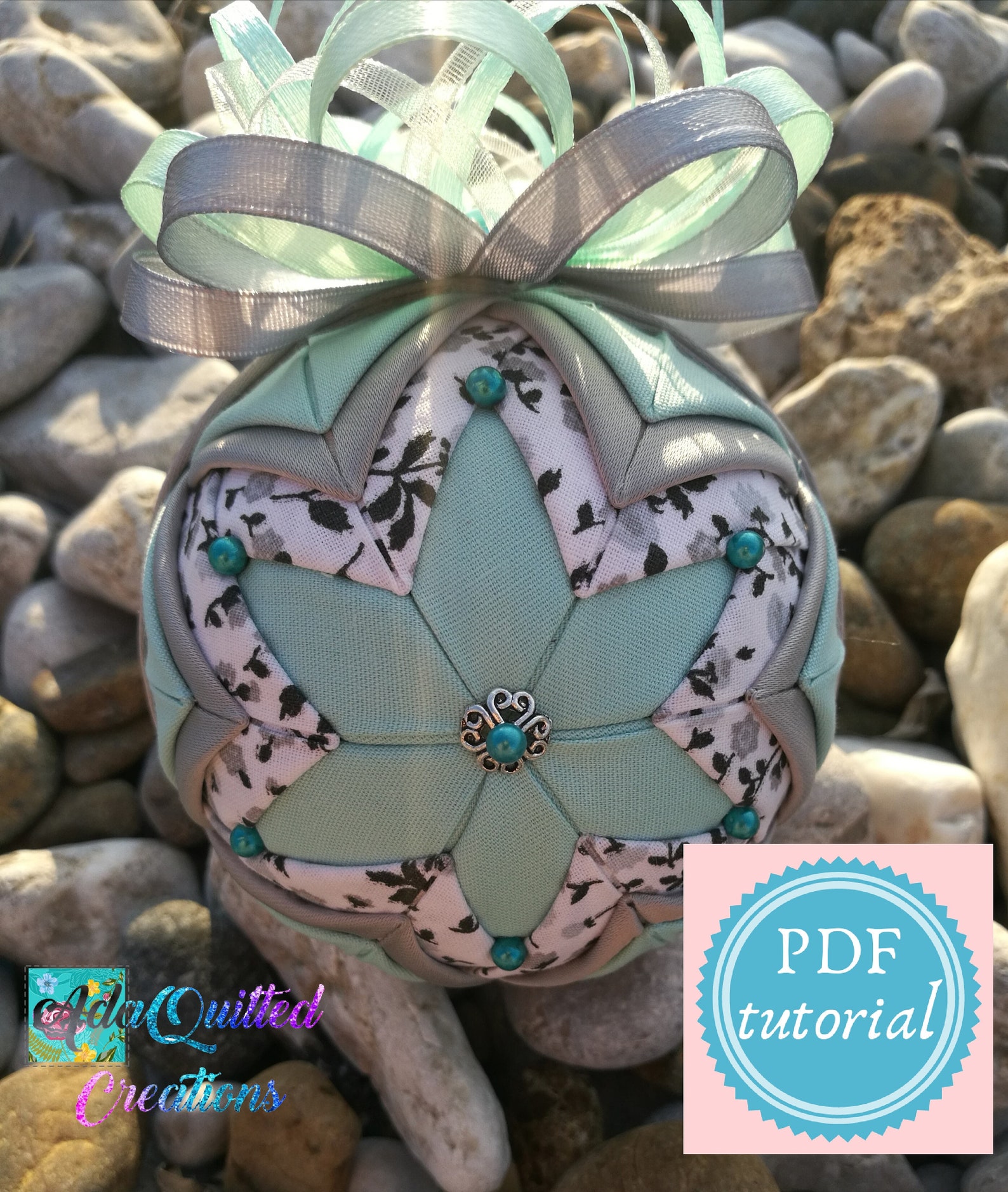 TUTORIAL Pdf File Six Point Star Pattern No Sew Quilted Ball | Etsy