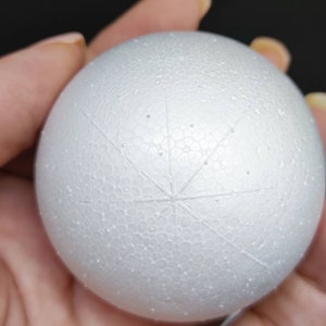 6 Cm (2.36") Marked Styrofoam Balls in Sets of Six, Pre-marked Polystyrene Balls, 6cm Styrofoam ...