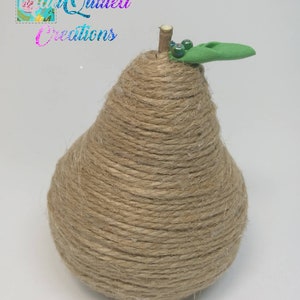 Rustic Fall Decor, Rope Apples and Pears, Teacher's Gift Idea, Fall ...