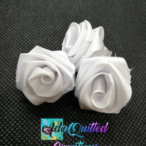 Fabric Roses in Sets of Six, Fabric Flowers, Small Handmade Roses 1 ...