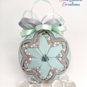 TUTORIAL Pdf File, Six Point Star Pattern, No Sew Quilted Ball Ornament ...