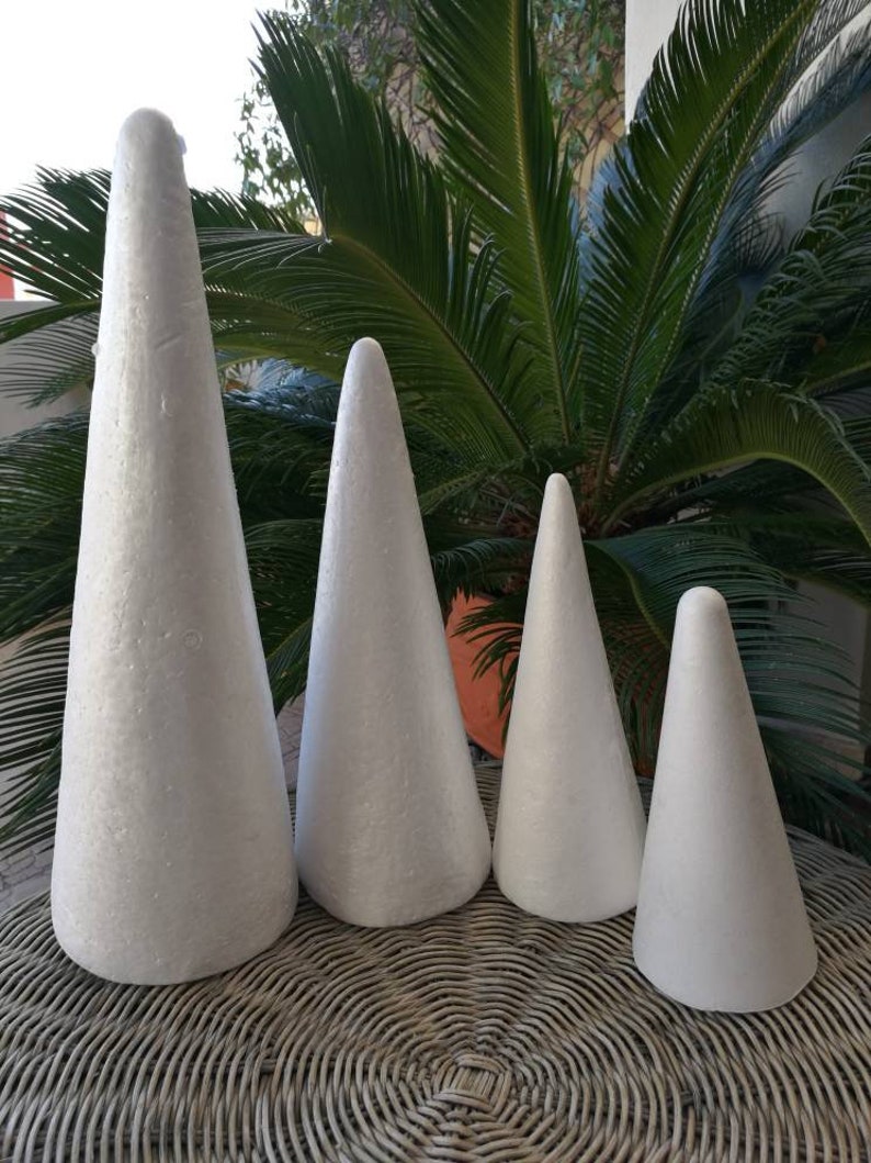 Extra Large Styrofoam Cones in Sets of Two Two Sizes Height - Etsy