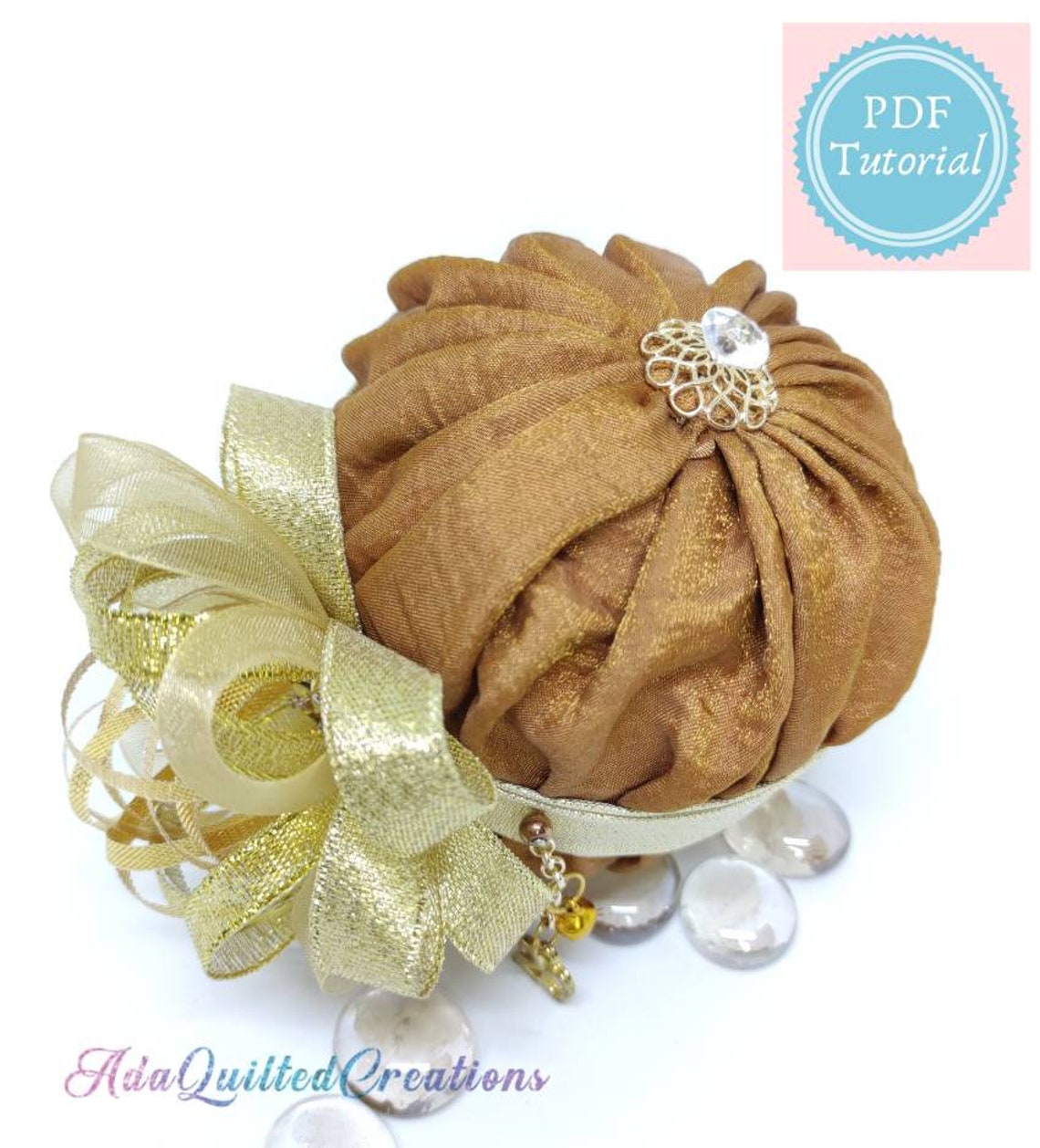 TUTORIAL Draped Ball Quilted Ornament Pattern Original - Etsy