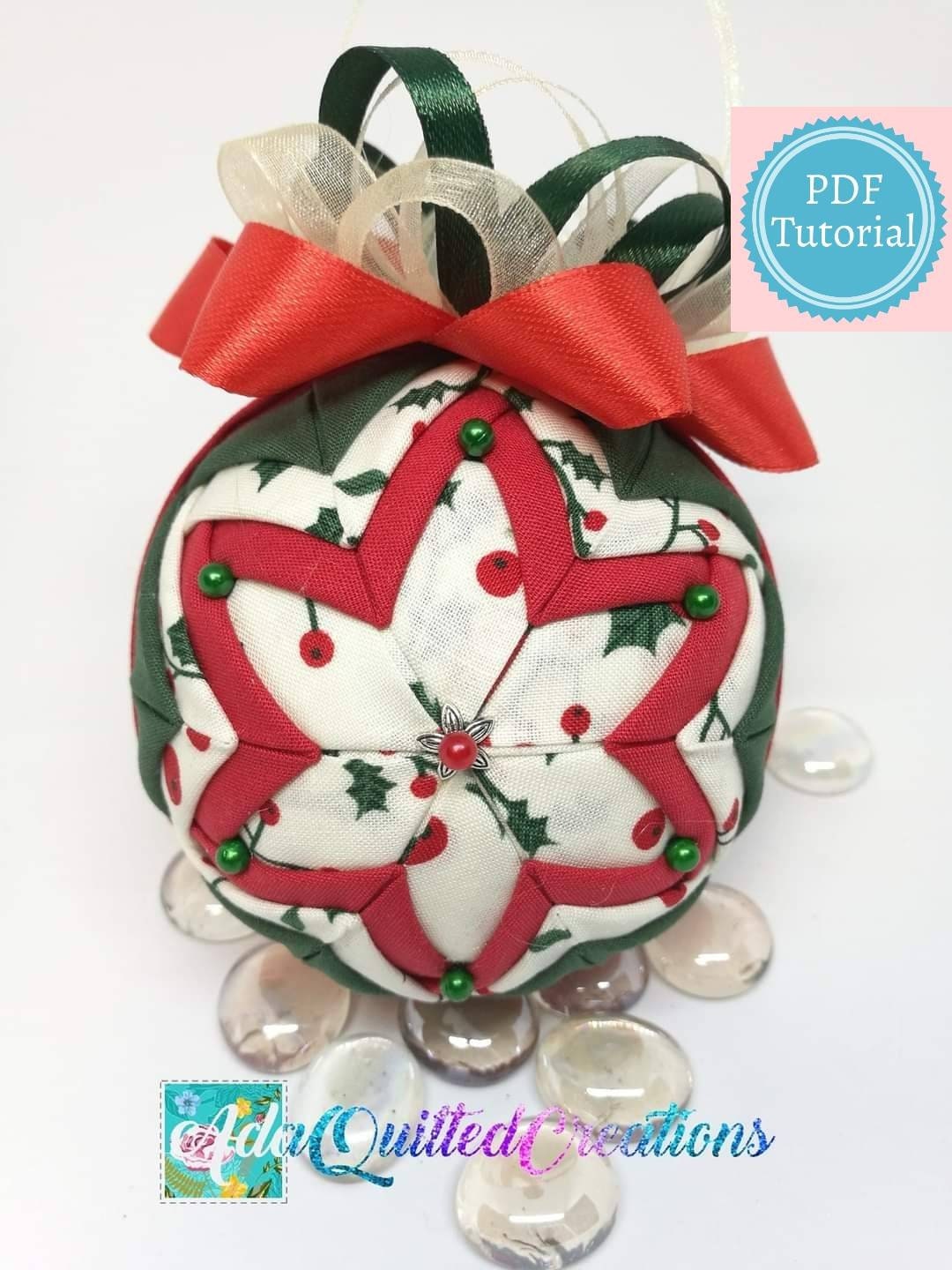 TUTORIAL Pdf File Six Point Star Pattern No Sew Quilted Ball | Etsy