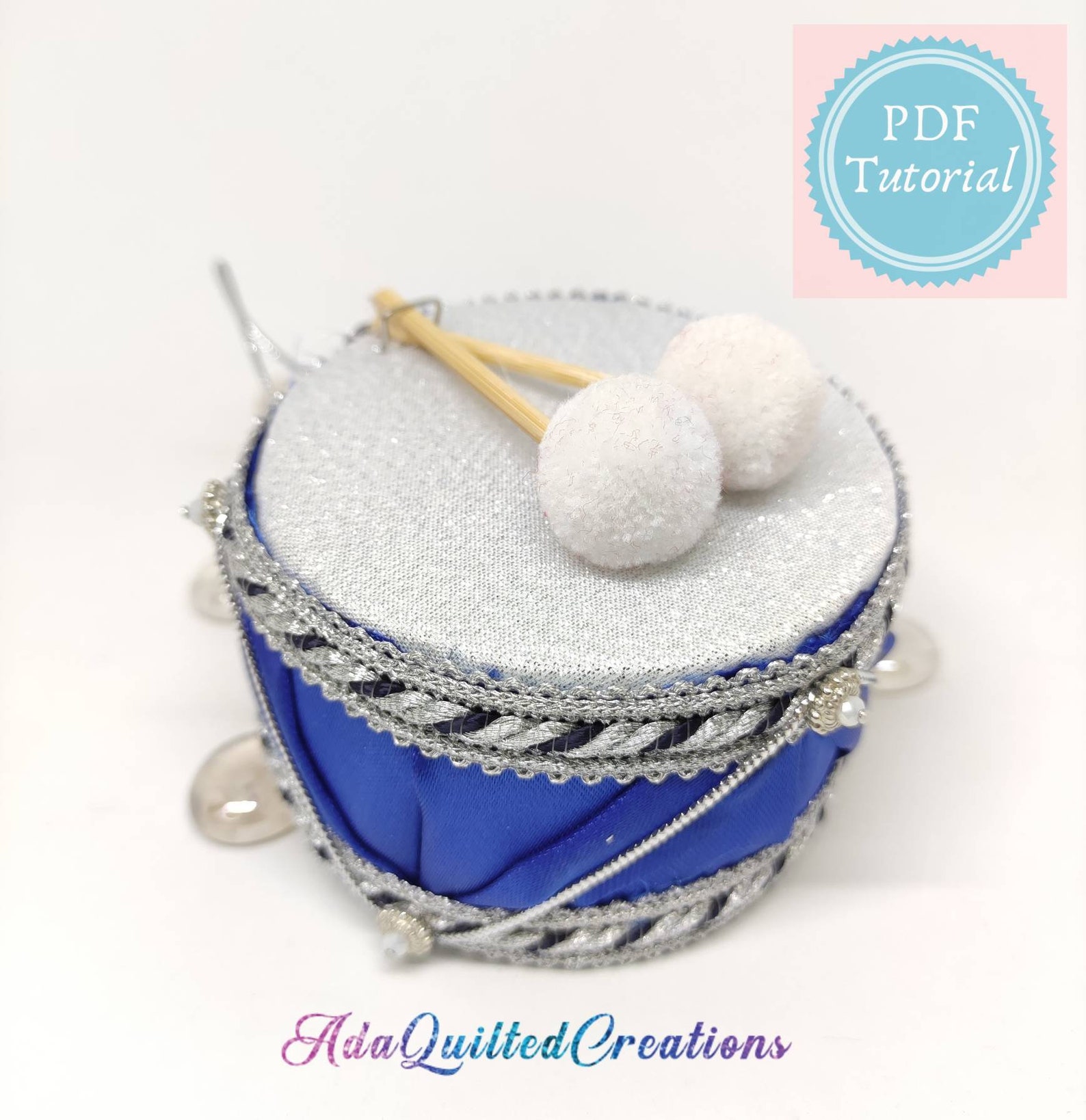 Little Drum Ornament Tutorial, No Sew Quilted Pattern (PDF File) - Etsy