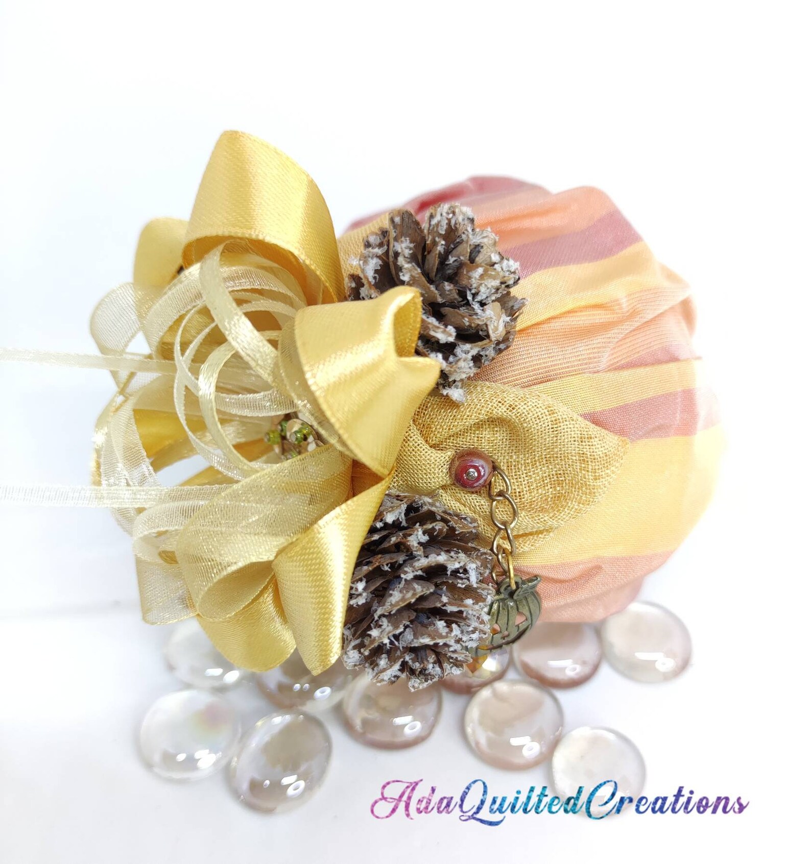 Fall decor pinwheel fall tree ornament luxurious quilted | Etsy