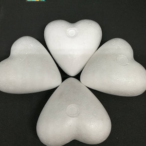 Mini Styrofoam Hearts in Sets of 6 or Sets of 12, 7 Cm Polystyrene ...