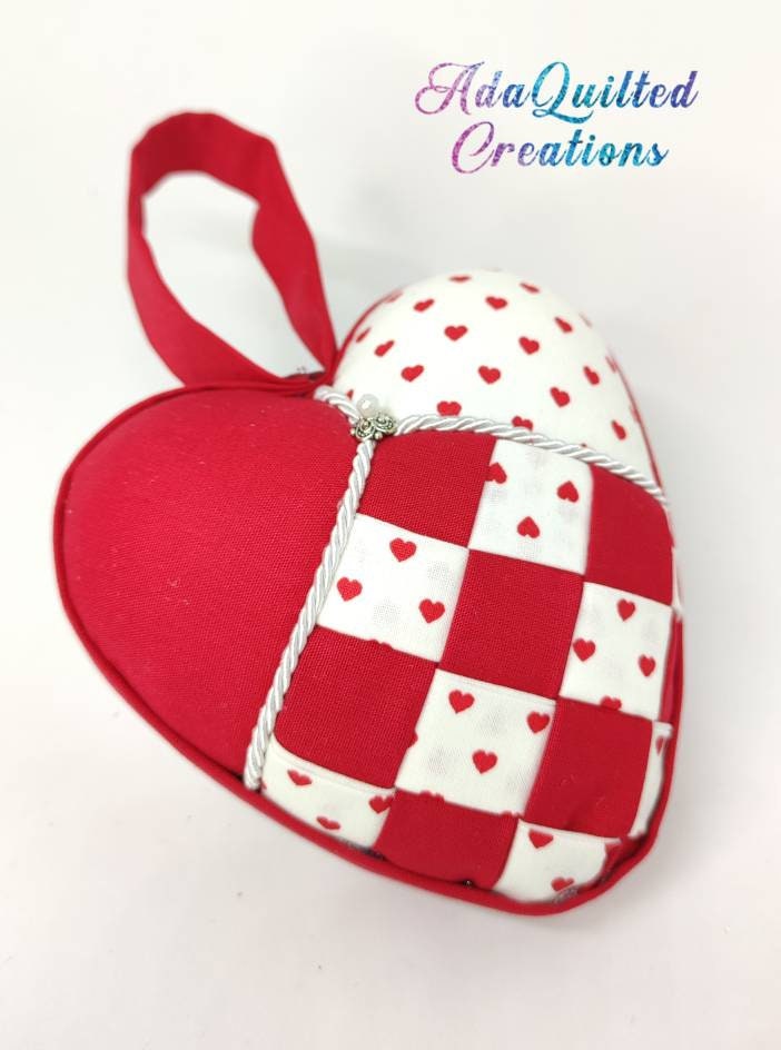 Nordic Heart Design Fabric Heart Valentine's Gift Idea | Etsy