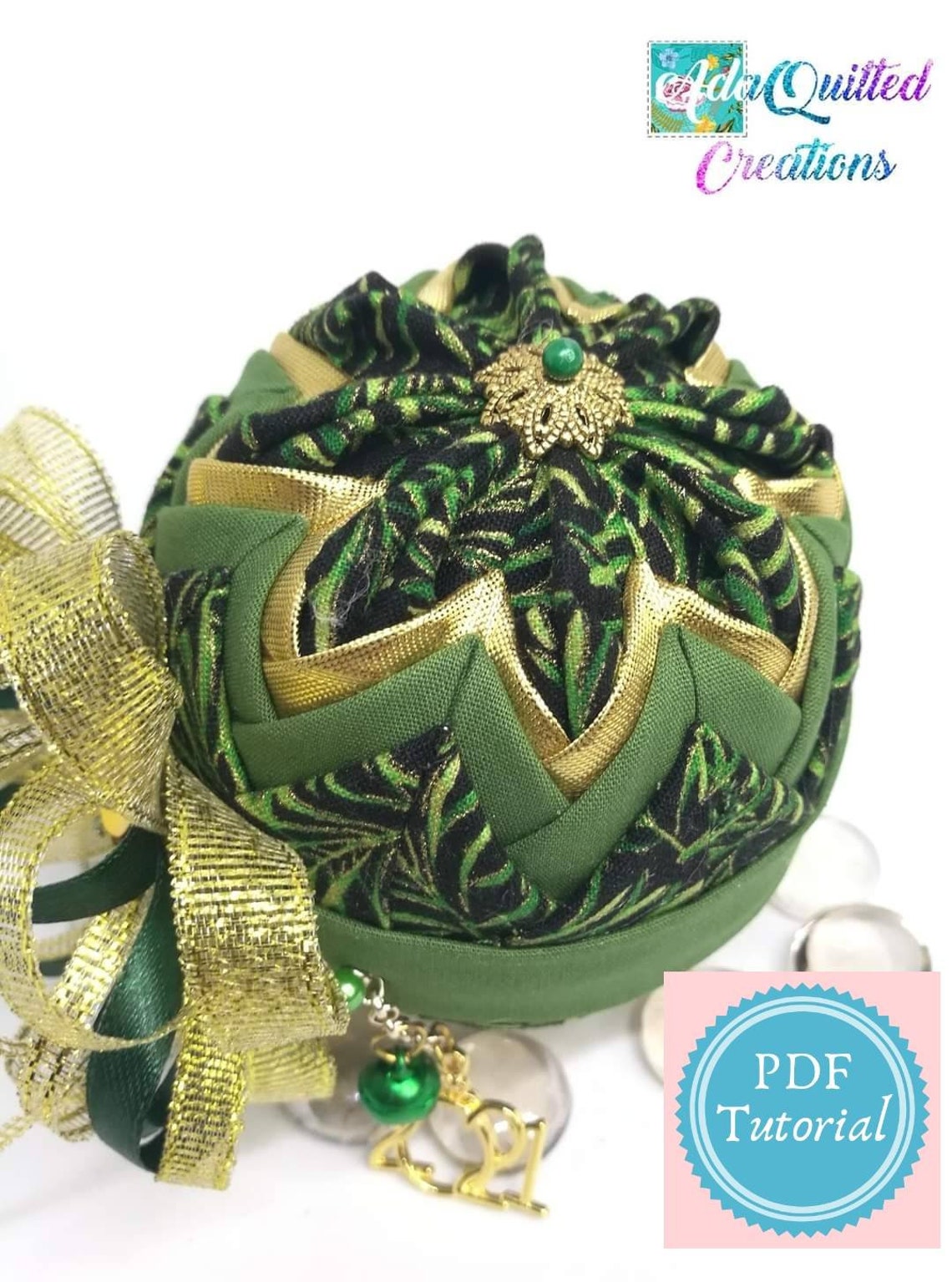 TUTORIAL Pdf File Flower Design Ball Pattern No Sew Quilted - Etsy