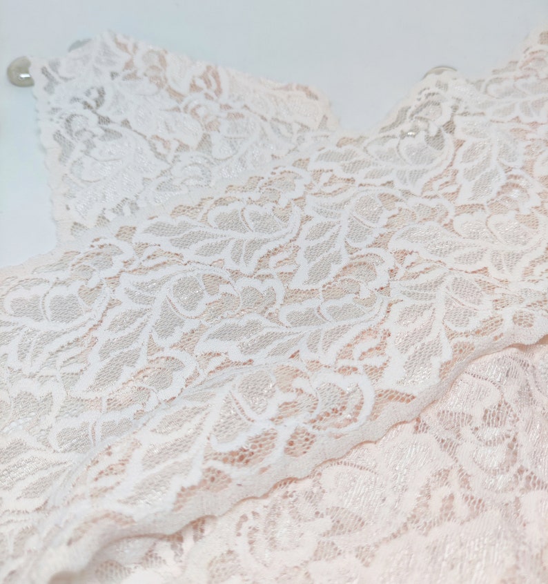 Floral Nylon Stretch Lace Trim, Sewing Projects, 13.5cm Wide - Etsy UK
