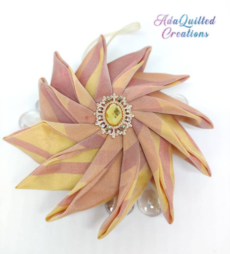 Fall Decor Pinwheel Fall Tree Ornament Luxurious Quilted - Etsy