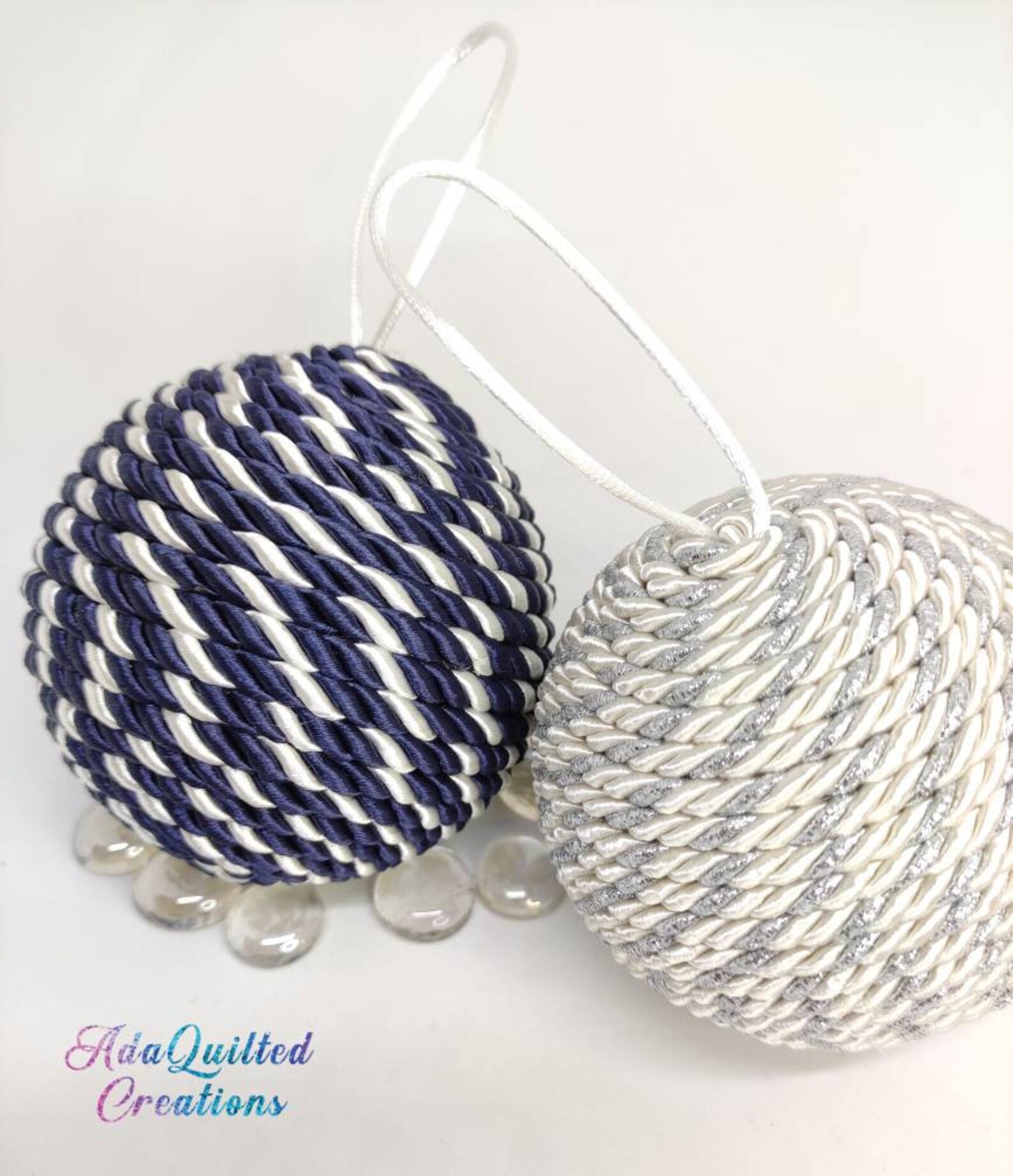 Three wire cord rope ornament in sets of 3 or individually | Etsy