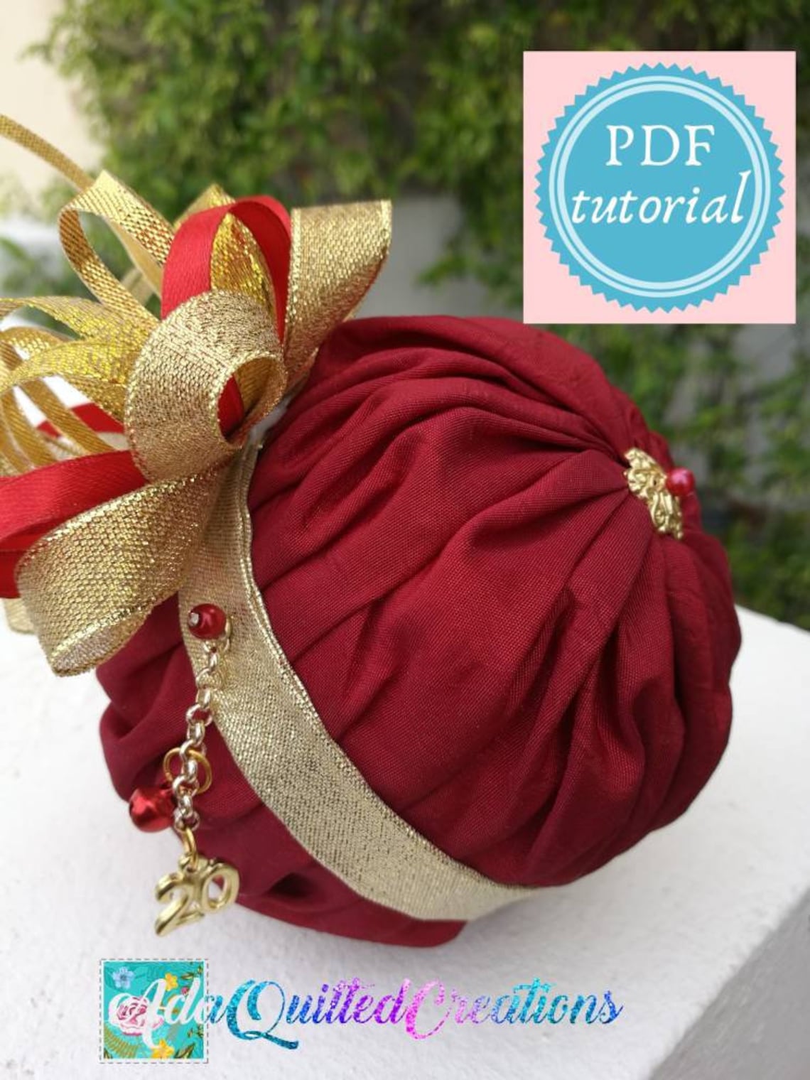 TUTORIAL Draped Ball Quilted Ornament Pattern Original - Etsy