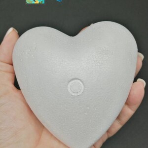 Set of 6 Styrofoam Hearts, 11 Cm Polystyrene Hearts in Sets of Six ...