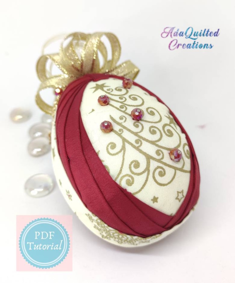 TUTORIAL Swan Egg Design Folded Fabric Egg Pattern No Sew | Etsy