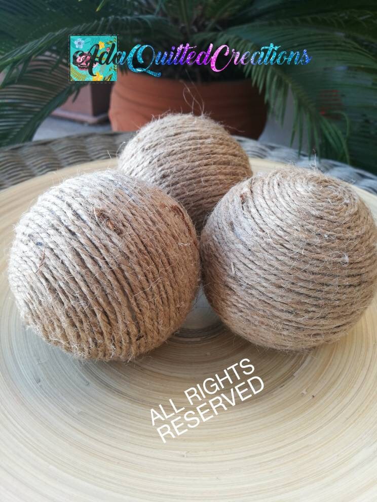 Rustic Decor Rope Ball in Sets of Three or Individual - Etsy