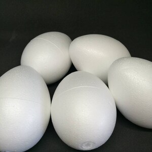 Mini Polystyrene Eggs 3" in Sets of 6 or Sets of 12, Small Marked ...
